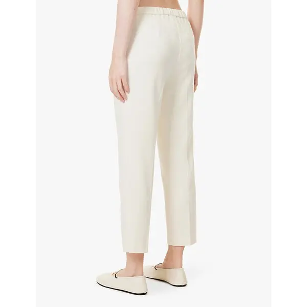 Theory Treeca Cropped Slim-leg Crepe Trousers