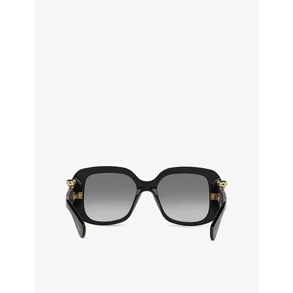 Cartier Panthère Acetate Square Frame Sunglasses