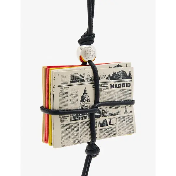 Loewe Newspaper Leather Bag Charm
