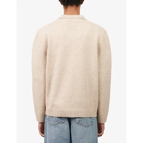 BELIER Patch-pocket Collared Knitted Overshirt