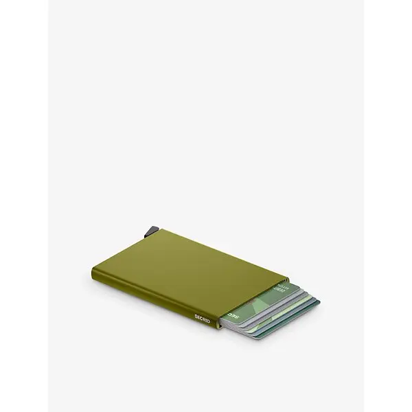 SECRID Cardprotector Logo-print Metal Cardholder - Kelp