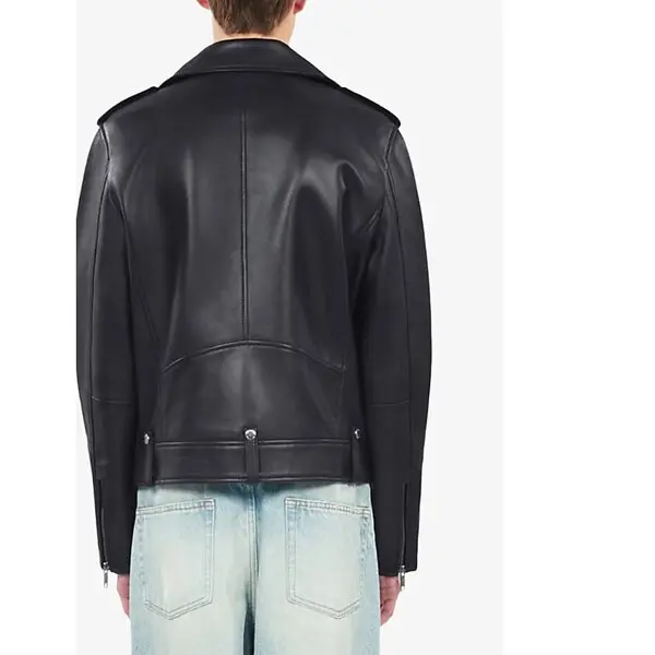 The Kooples Straight-cut Notched-collar Leather Jacket