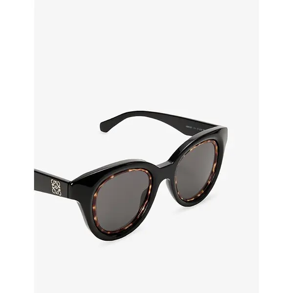 Loewe Butterfly Mini Anagram Acetate Sunglasses - Black