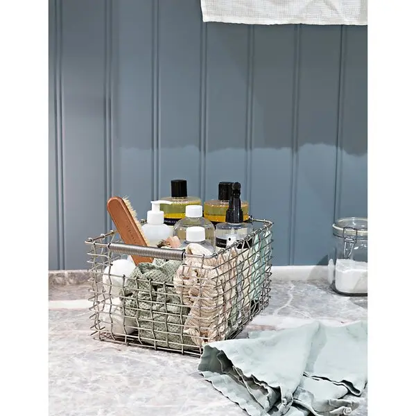 KORBO Rectangular Metal Storage Basket 32cm