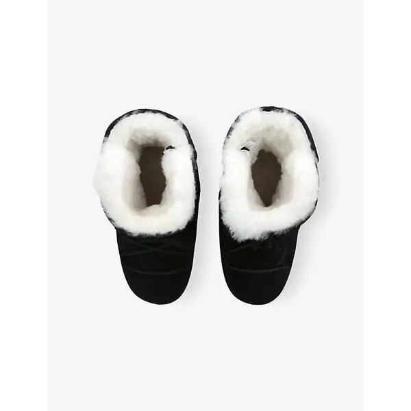 Moon Boot Evx Suede And Shearling Snow Boots - Black