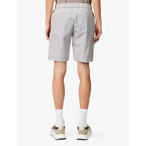 ARNE Active Cargo Zip-pocket Stretch-woven Shorts - Mid Grey
