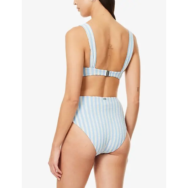 Simkhai Striped Bikini Top