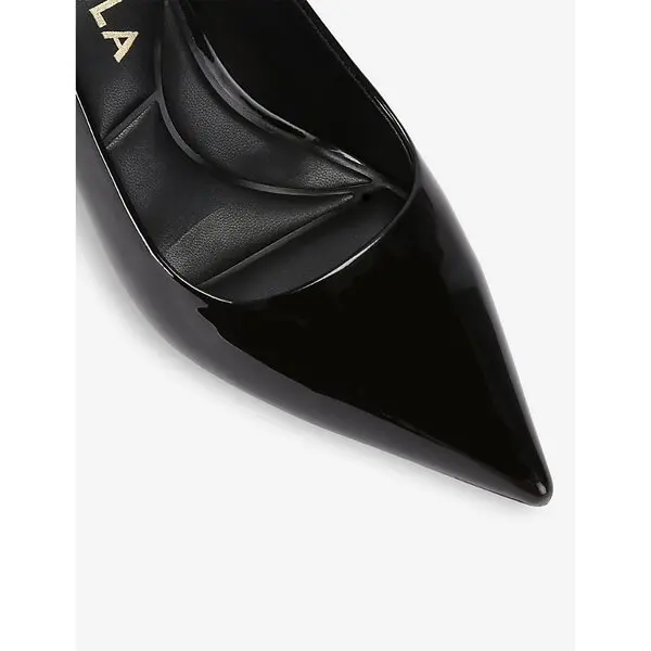Carvela Pointed-toe Patent-leather Slingback Heels