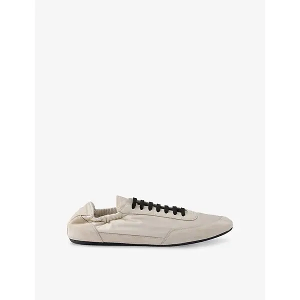 Prada Re-nylon And Suede Low-top Trainers - Neutral