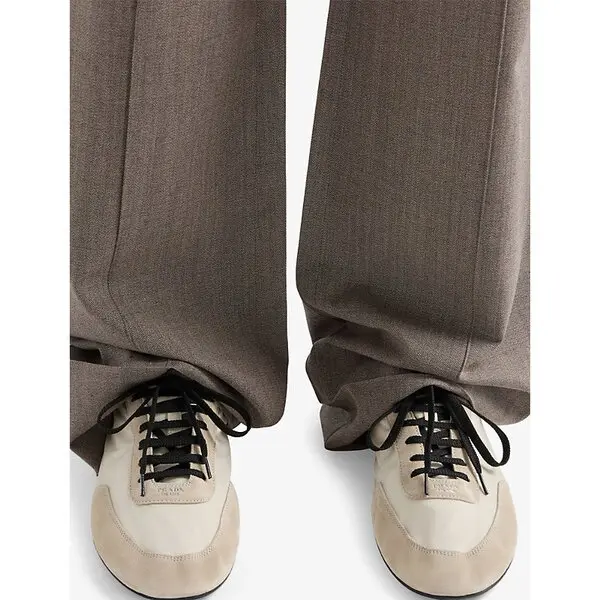 Prada Re-nylon And Suede Low-top Trainers - Neutral