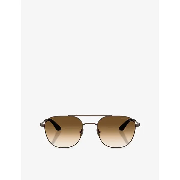 Giorgio Armani Ar6178 Pillow-frame Sunglasses - Brown