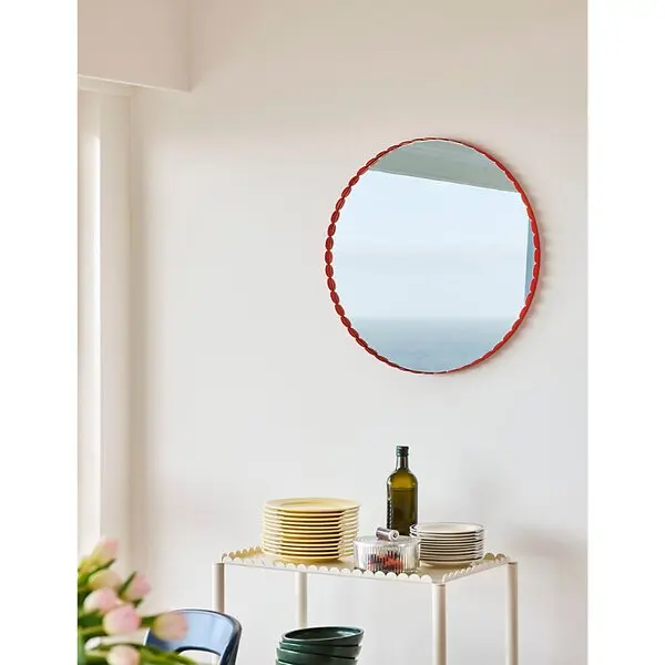 HAY Arcs Scalloped-edge Coated-steel Low Trolley 63cm