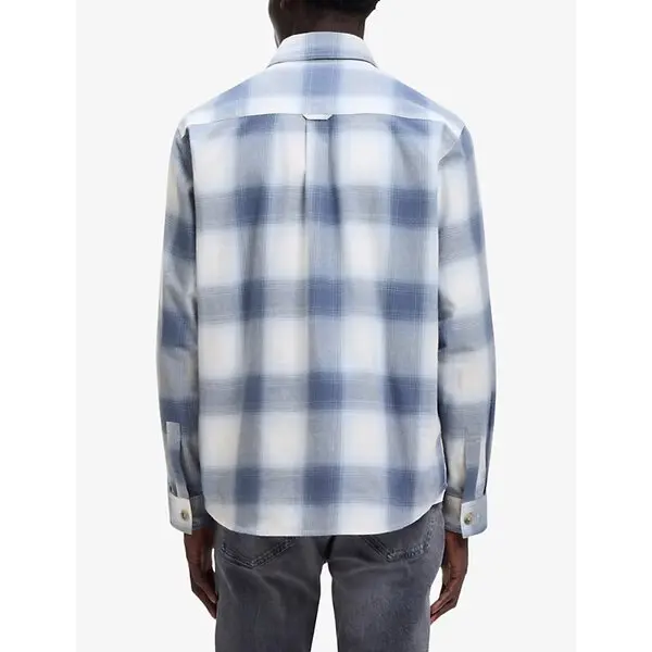 Hugo Check-pattern Oversized Cotton-twill Shirt
