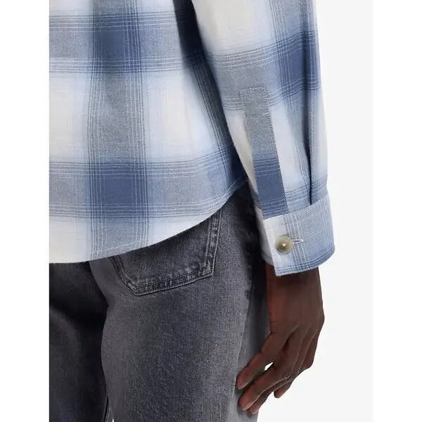 Hugo Check-pattern Oversized Cotton-twill Shirt