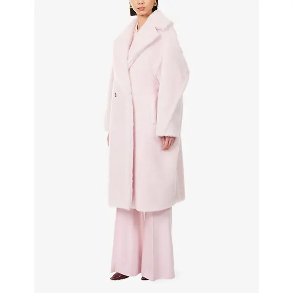 Max Mara Teddy Bear Icon Alpaca Wool-blend Coat - Pink