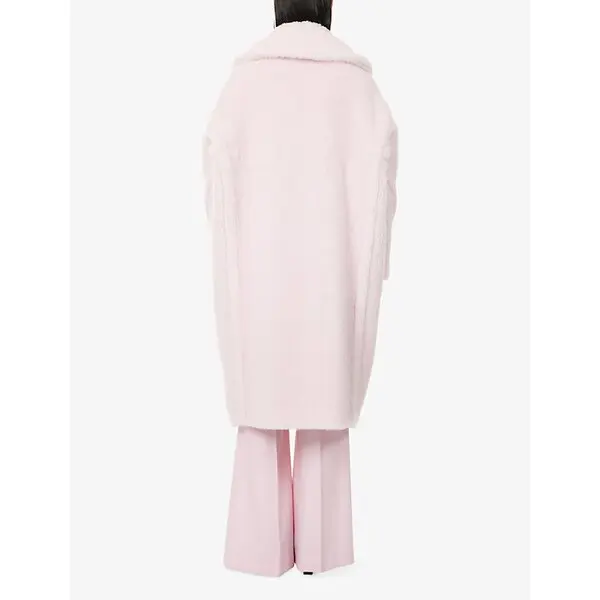 Max Mara Teddy Bear Icon Alpaca Wool-blend Coat - Pink