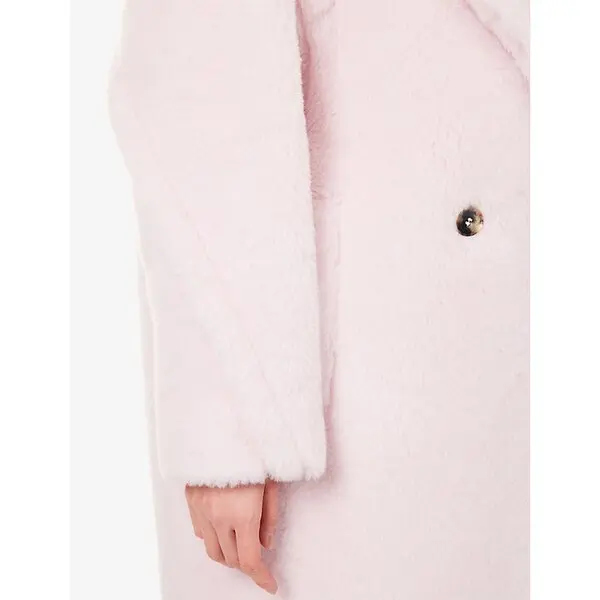 Max Mara Teddy Bear Icon Alpaca Wool-blend Coat - Pink