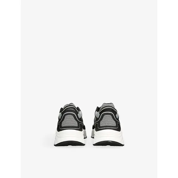 CLEENS Pulse Runner Leather And Mesh Trainers - Blk/white
