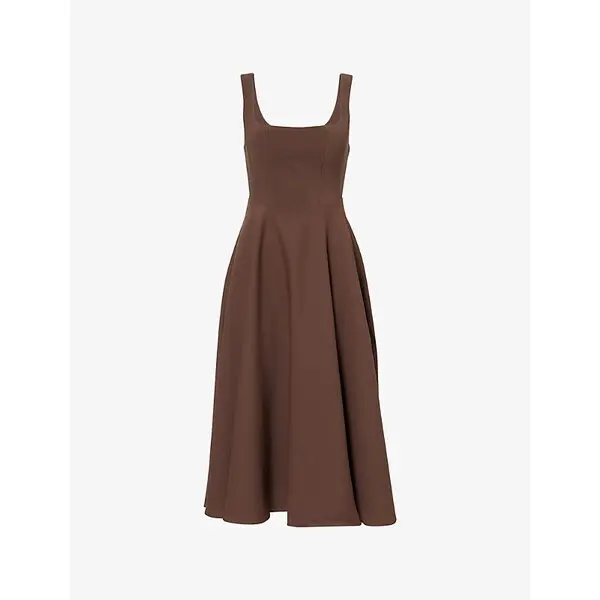Oddmuse Square Neck Sleeveless Midi Dress