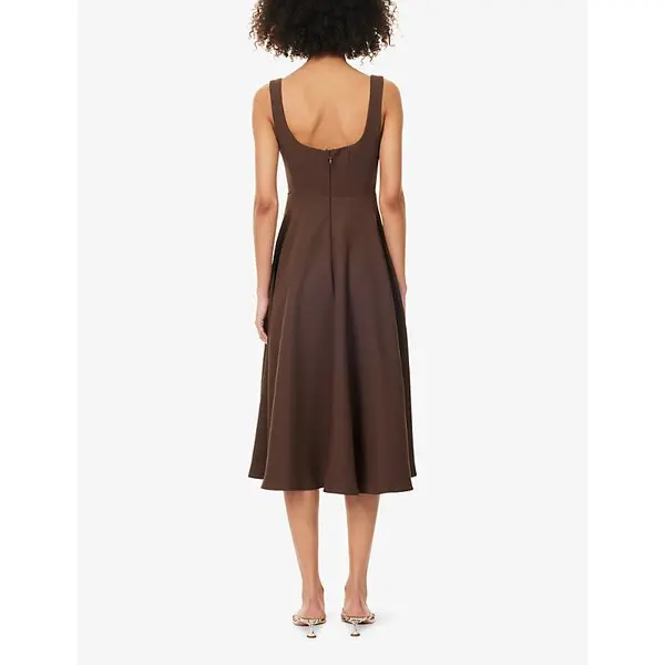 Oddmuse Square Neck Sleeveless Midi Dress