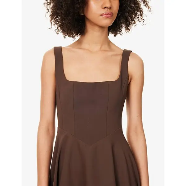 Oddmuse Square Neck Sleeveless Midi Dress