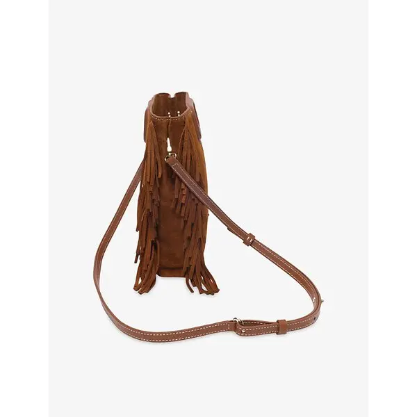 Maje Suede Top-handle Bag - Brown