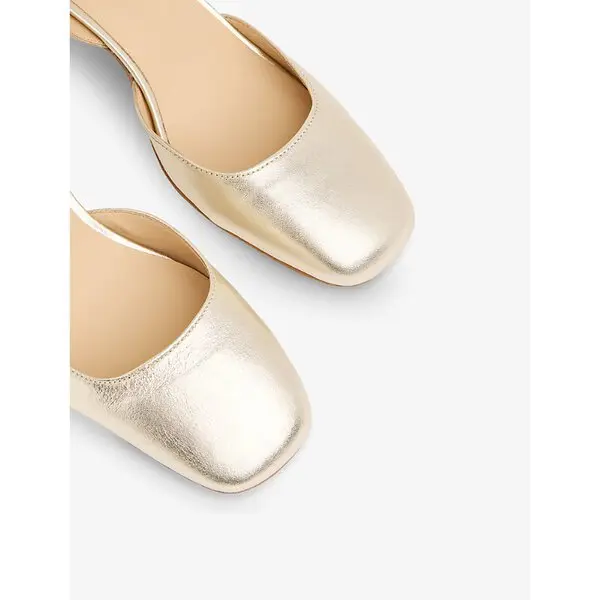 Whistles Matilda Ankle-strap Leather Heeled Shoes - Gold