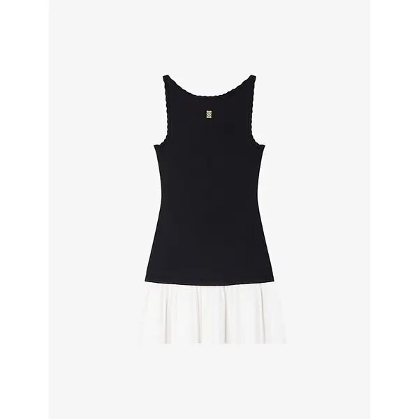 Sandro Two-tone Sleeveless Mini Dress
