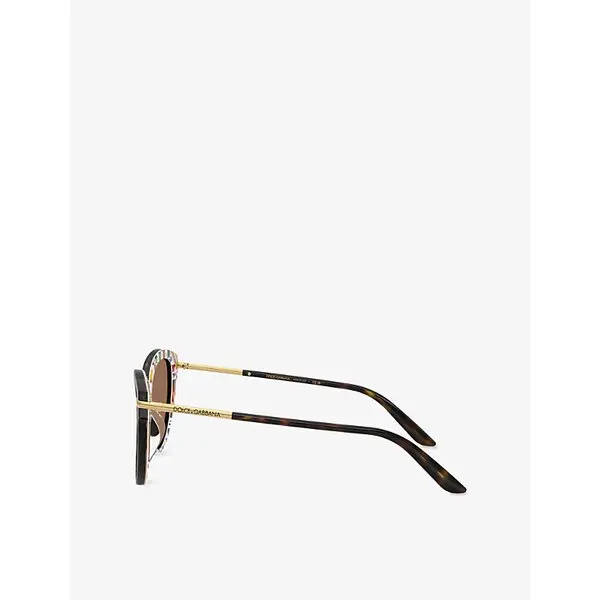 Dolce & Gabbana Butterfly-frame Acetate Sunglasses - Brown