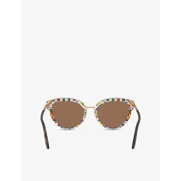 Dolce & Gabbana Butterfly-frame Acetate Sunglasses - Brown