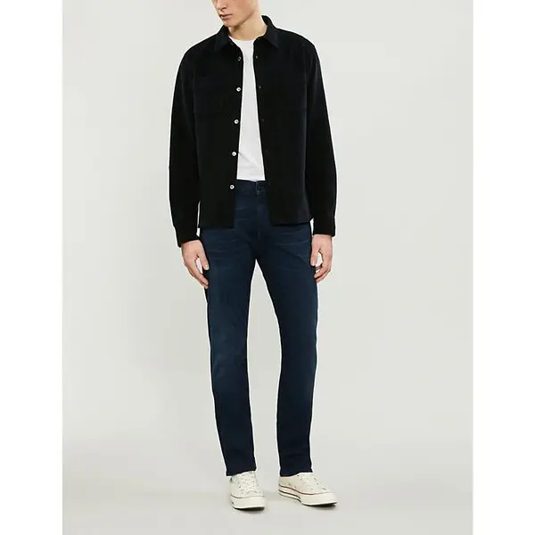 7 For All Mankind Slimmy Luxe Performance Plus Slim-fit Jeans - Deep Blue