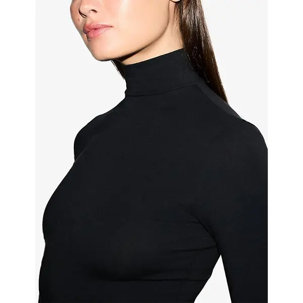 SKIMS Cotton Jersey Turtleneck Top