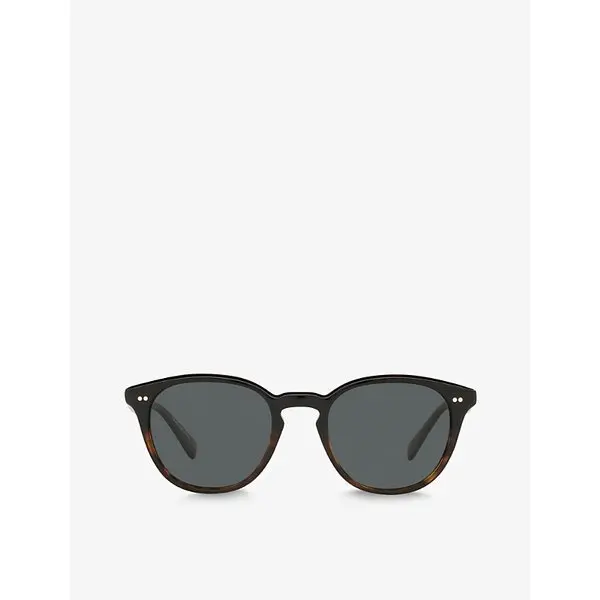 Oliver Spencer Round-frame Acetate Sunglasses - Black