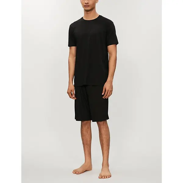 Derek Rose Basel Stretch-modal T-shirt - Black