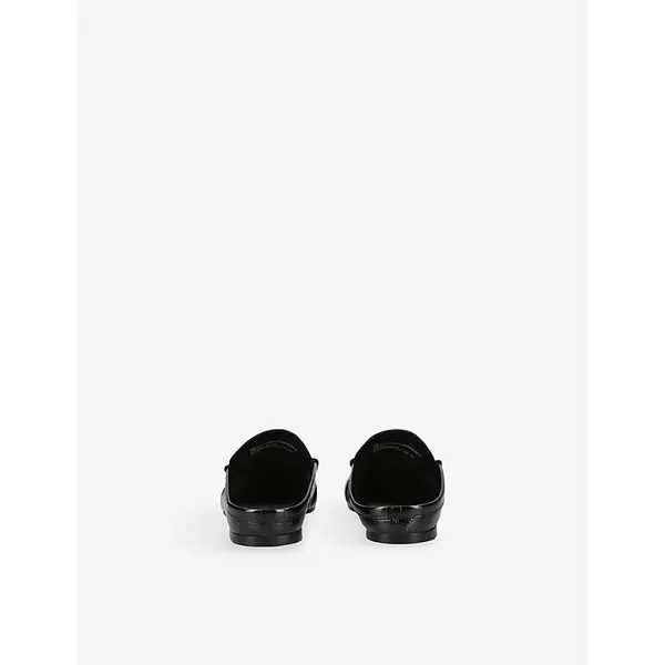 Steve Madden Faux-leather Mules With Penny Strap - Black