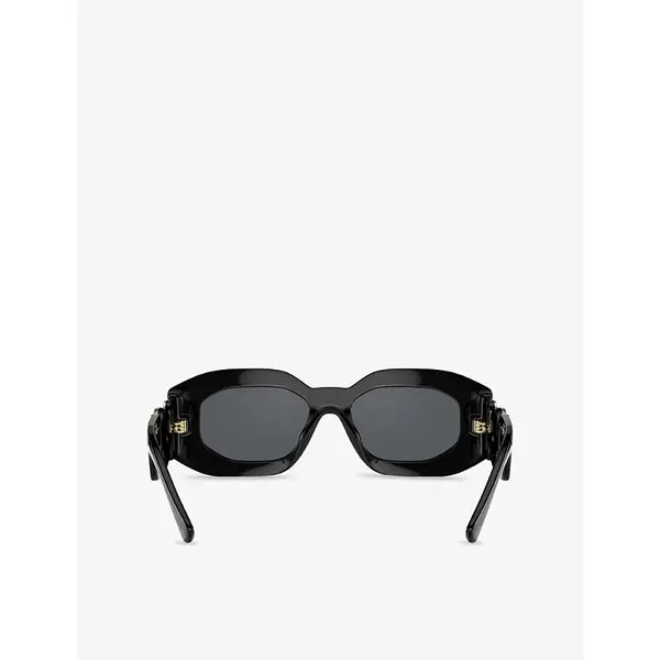 Versace Ve4425u Maxi Medusa Oval-frame Sunglasses - Black