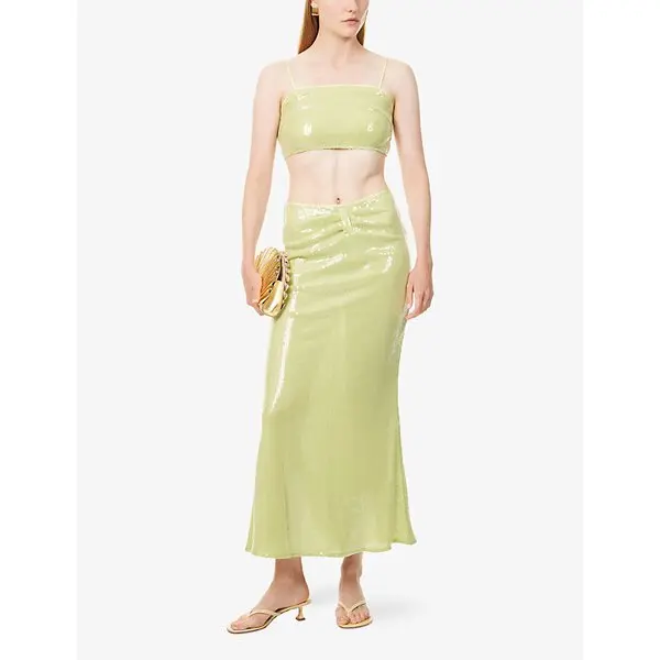 AMY LYNN Sequin Woven Top