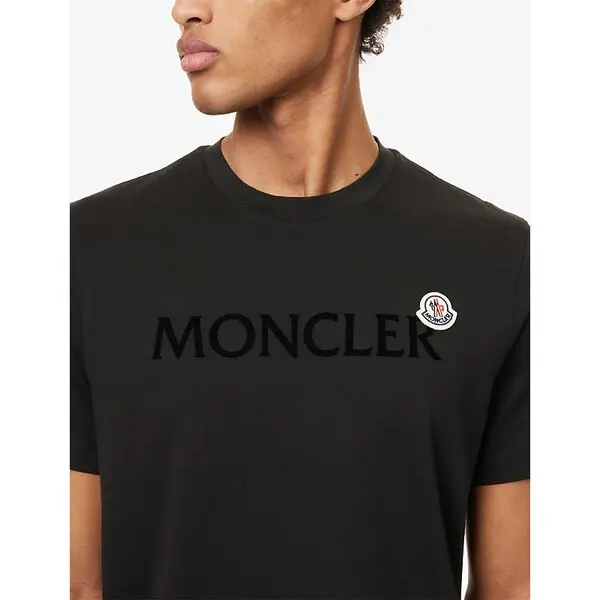 Moncler Crewneck Logo-patch Cotton T-shirt