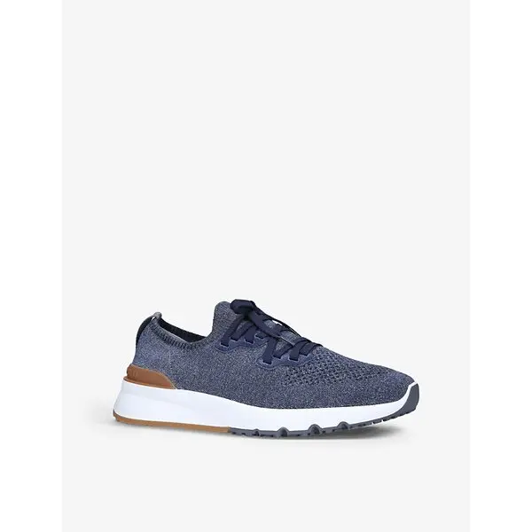 Brunello Cucinelli Brand-embossed Knitted Low-top Trainers