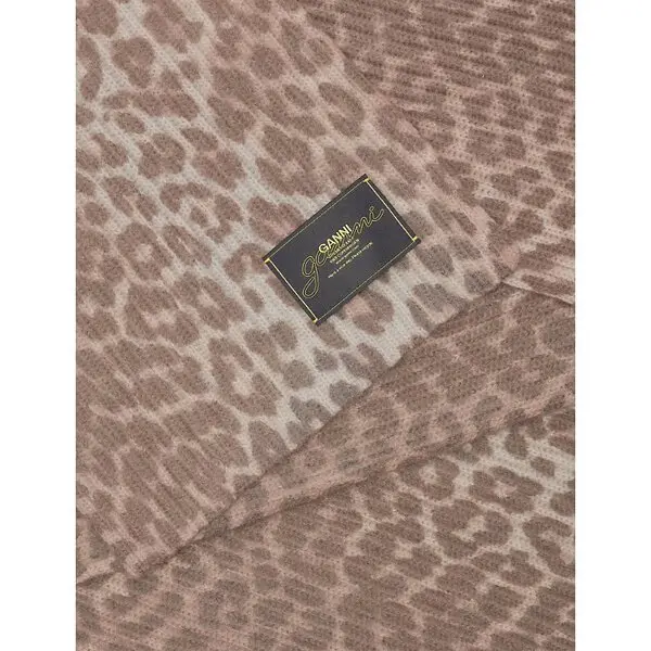 GANNI Print Stretch Wool-blend Scarf