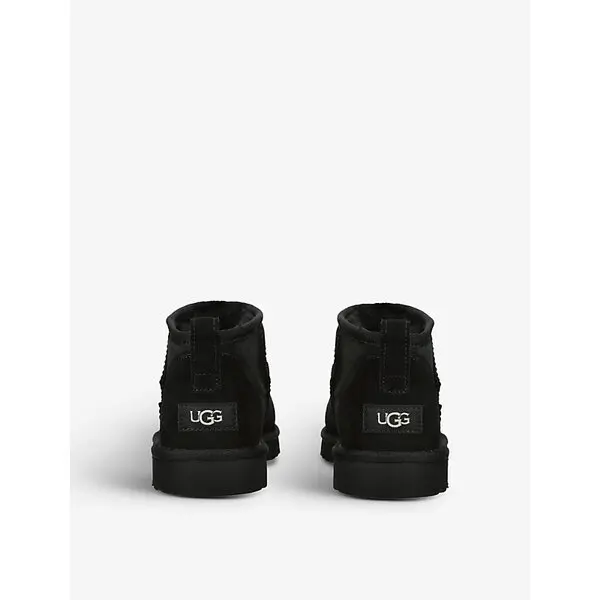 UGG Classic Ultra Mini Shearling-lined Ankle Boots - Black