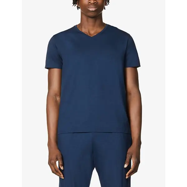 Derek Rose Basel Stretch-jersey T-shirt - Denim