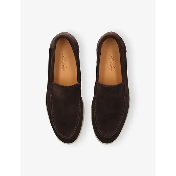 AURELIEN Yacht Suede Loafers - Grey/dark