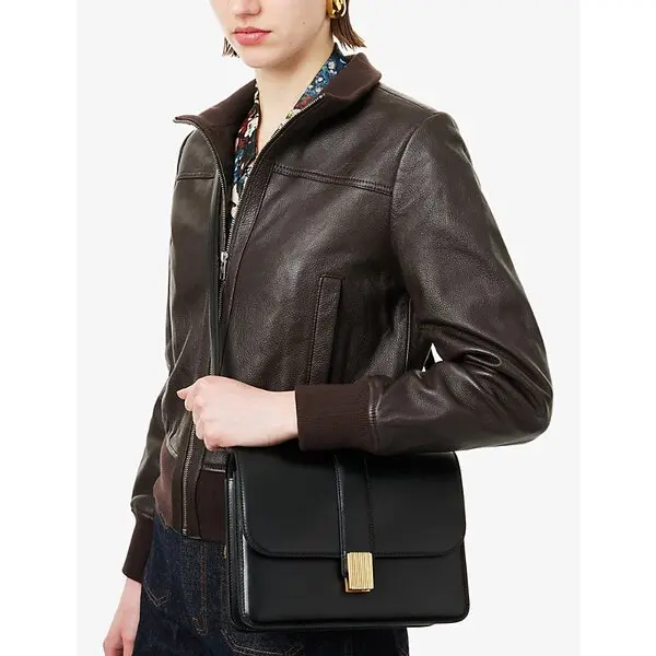Khaite Blake Leather Cross-body Bag - Black