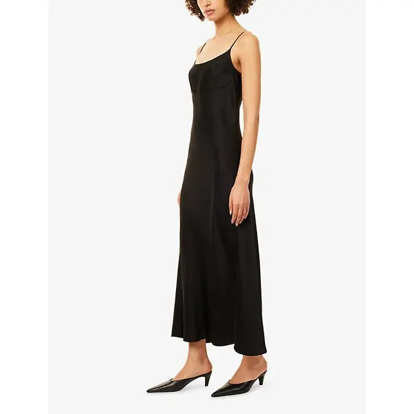 Theory Satin Slip Maxi Dress