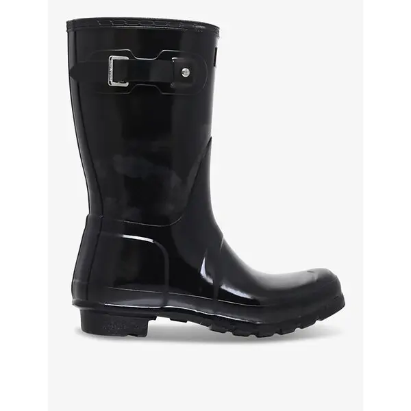 Hunter Original Short Gloss Wellington Boots - Black
