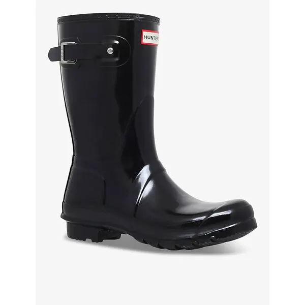 Hunter Original Short Gloss Wellington Boots - Black