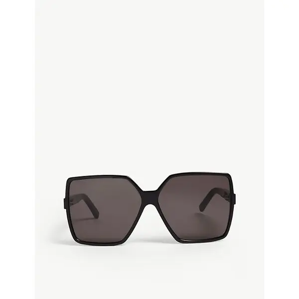 Saint Laurent Betty Square Frame Sunglasses - Black
