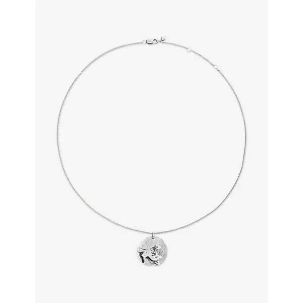 Monica Vinader Leo Zodiac Sterling- Pendant Necklace - Silver