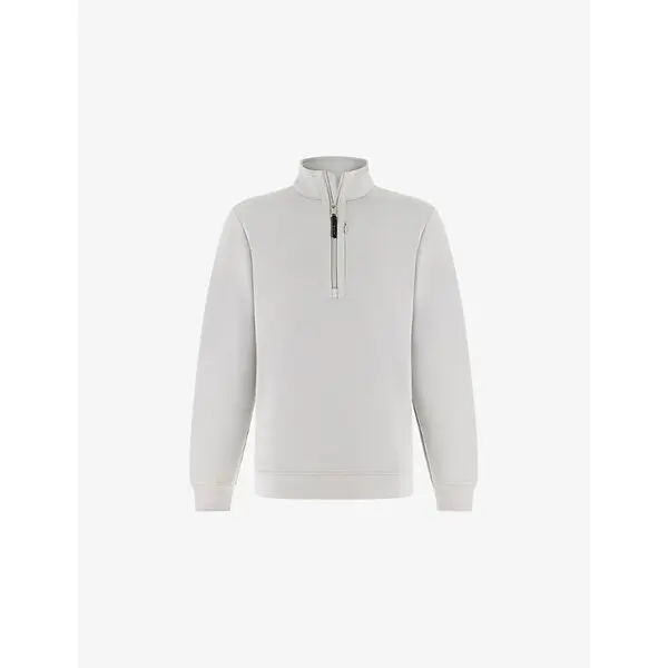 Boggi Milano Half-zip Cotton-blend Jumper